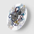 Psychadelic steampunk gears, cogs, clock face gift | Zazzle
