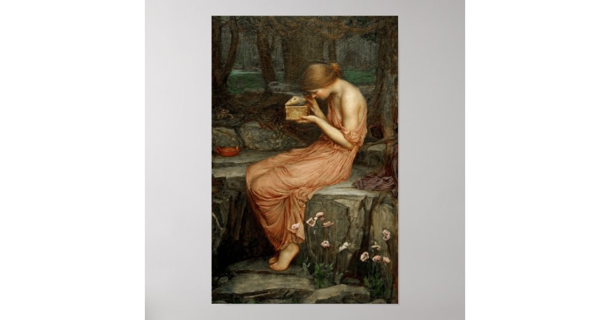 Psyche Opening the Golden Box Waterhouse Poster | Zazzle