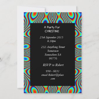 Psychedelic 83rd Birthday party Invitation | Zazzle