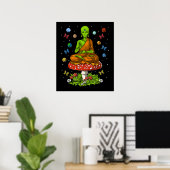 Psychedelic Alien Buddha Poster | Zazzle