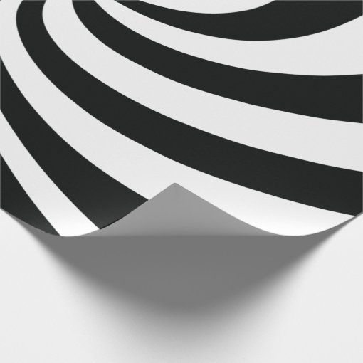 Psychedelic Black and White Swirl Wrapping Paper | Zazzle