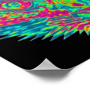 Psychedelic Cat Poster | Zazzle