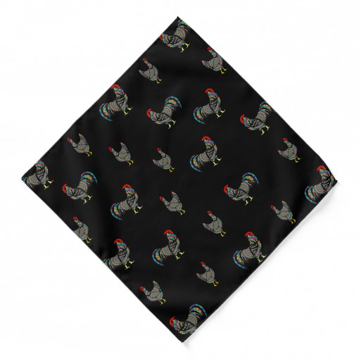 Psychedelic Chickens Bandana | Zazzle