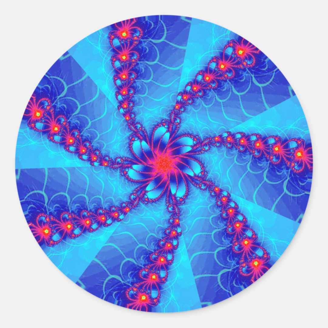 psychedelic classic round sticker | Zazzle