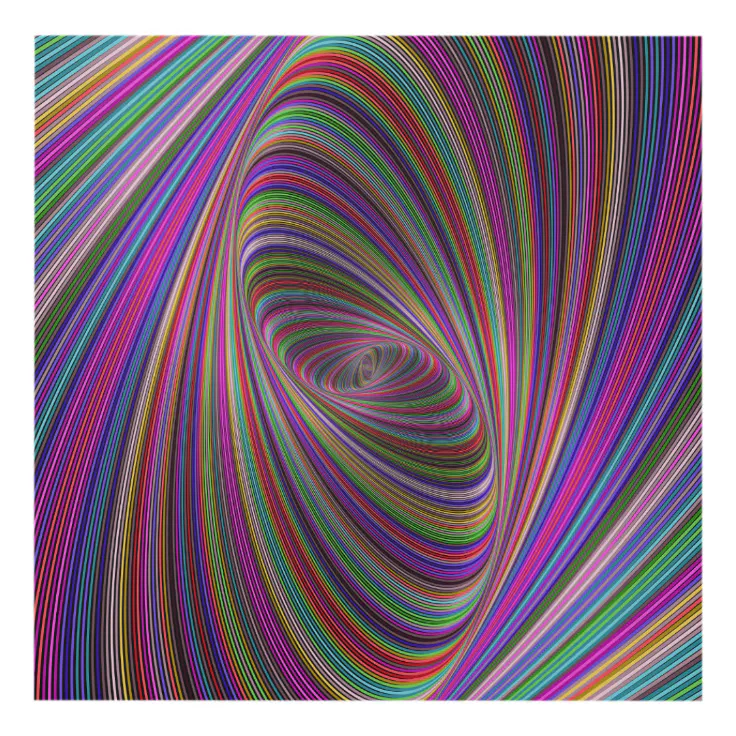 Psychedelic colors panel wall art | Zazzle