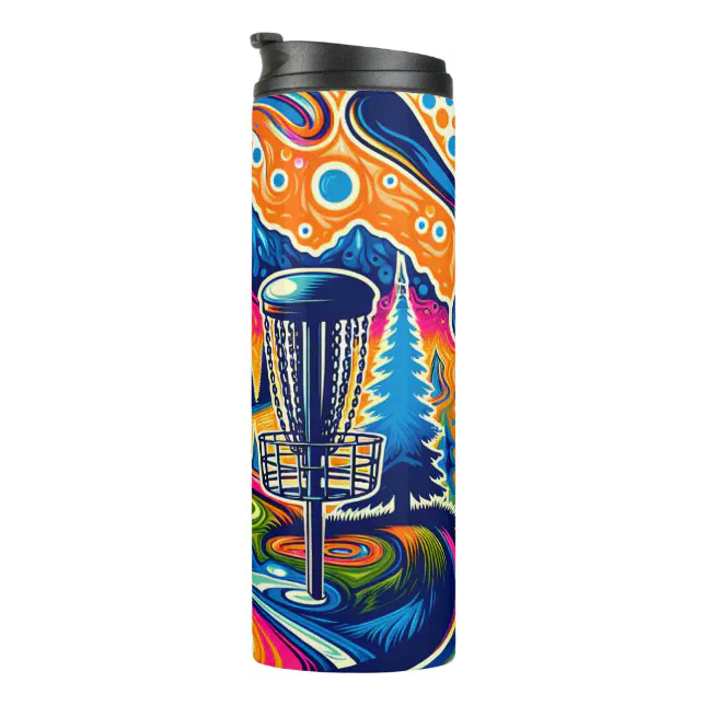 Psychedelic Disc Golf Course in the Mountains Thermal Tumbler | Zazzle