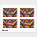 Psychedelic Easter Kaleidoscope Art Print Rectangular Sticker | Zazzle