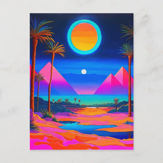 Psychedelic Egypt Postcard | Zazzle