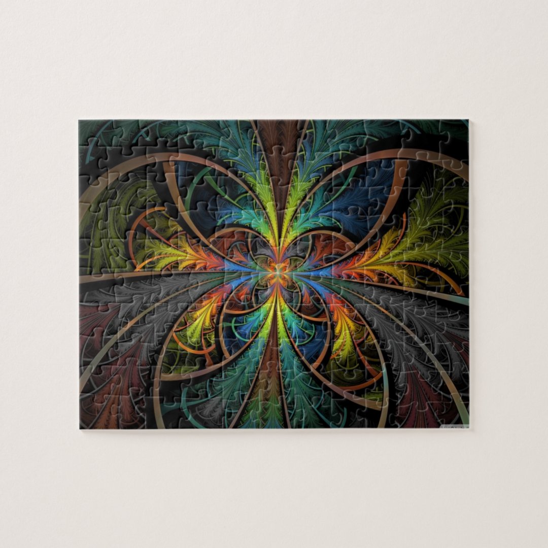 Psychedelic Feathers Jigsaw Puzzle | Zazzle