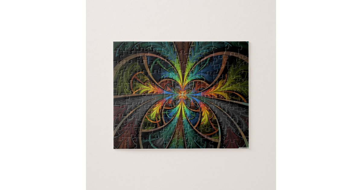 Psychedelic Feathers Jigsaw Puzzle | Zazzle