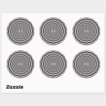 Psychedelic Flower Sticker | Zazzle