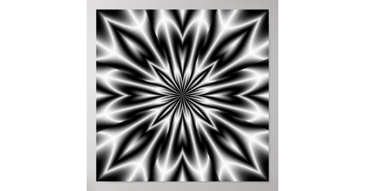 Psychedelic Flower X-Ray Poster | Zazzle