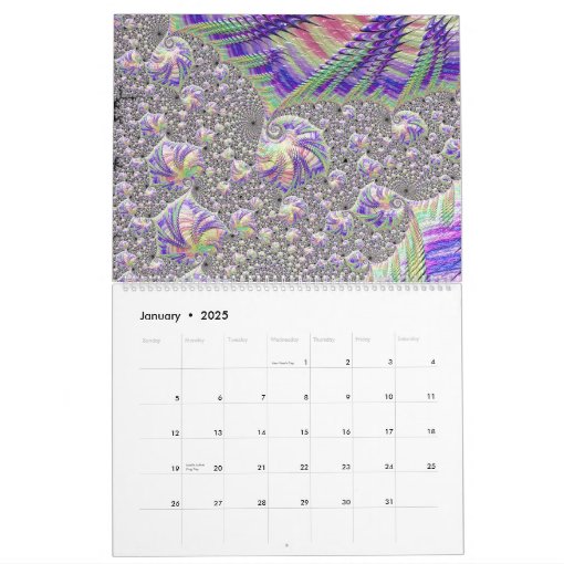 Psychedelic Fractal Calendar | Zazzle