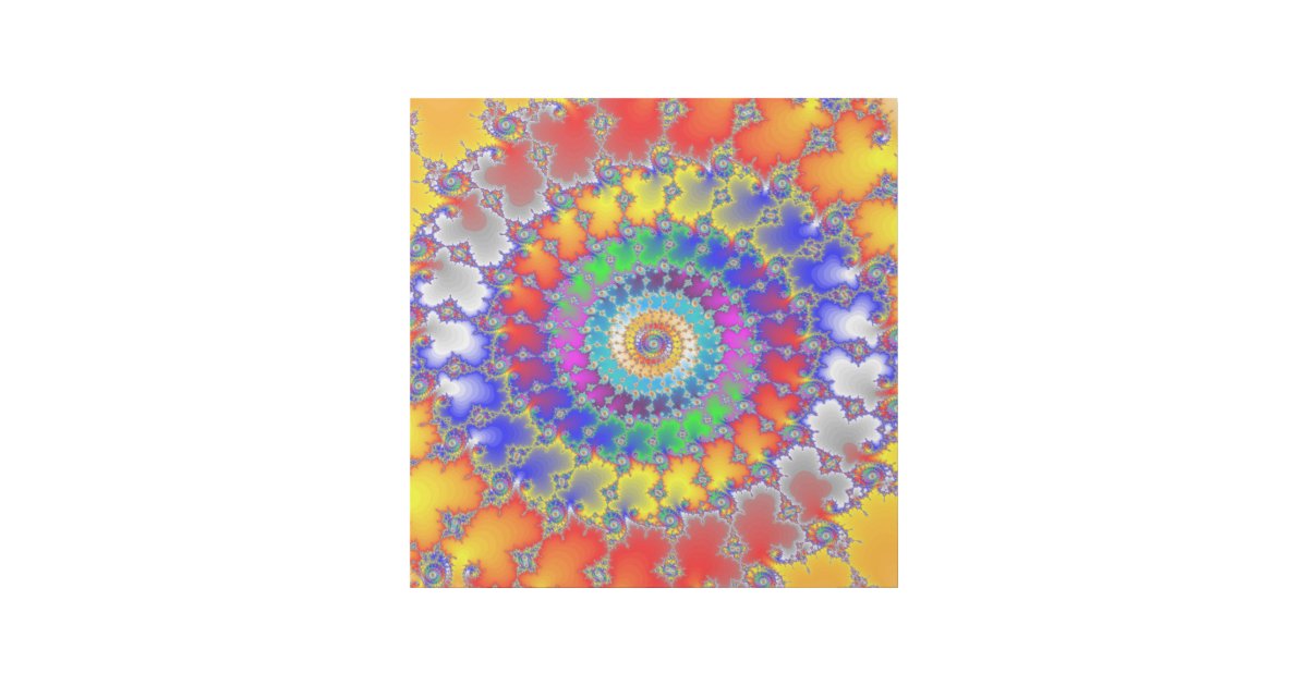 Psychedelic Fractal Gallery Wrap | Zazzle