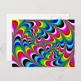 Psychedelic - Fractal Postcard | Zazzle