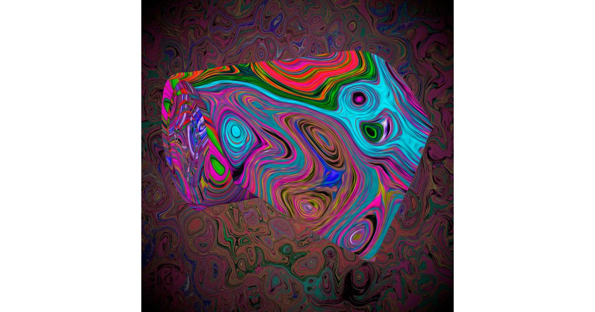 Psychedelic Groovy Magenta Retro Liquid Swirl Neck Tie | Zazzle
