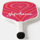 Psychedelic Hearts Calligraphy Script Name Pinks Pickleball Paddle | Zazzle