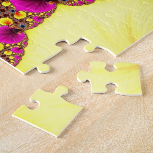 Psychedelic Holographic Fractal Abstract Mandala Jigsaw Puzzle | Zazzle