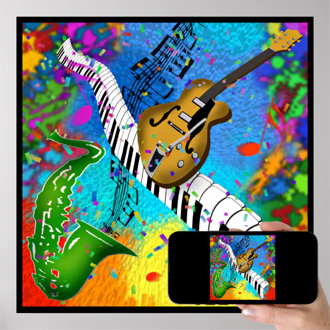 Psychedelic Jazz Poster | Zazzle