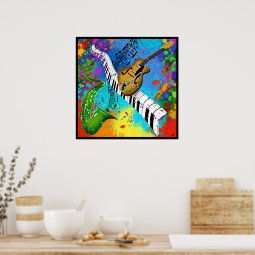 Psychedelic Jazz Poster | Zazzle