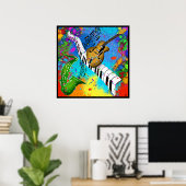 Psychedelic Jazz Poster | Zazzle