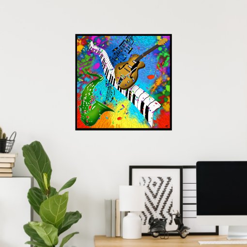 Psychedelic Jazz Poster | Zazzle
