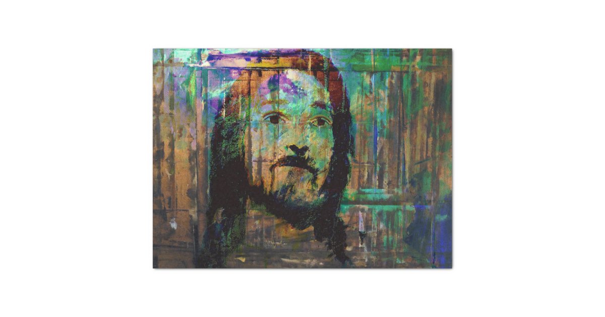 psychedelic jesus tissue paper | Zazzle