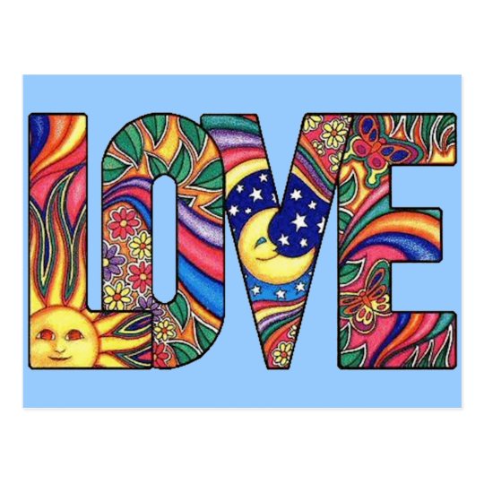 Psychedelic Love Postcard | Zazzle.com