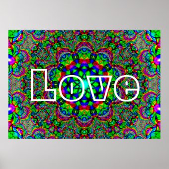 Psychedelic Love Poster | Zazzle