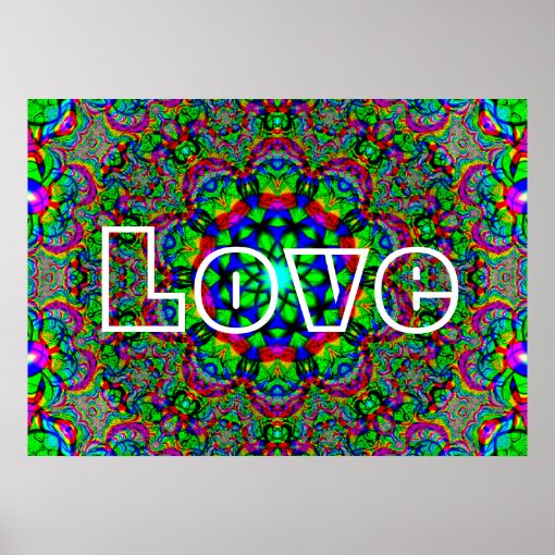 Psychedelic Love Poster | Zazzle