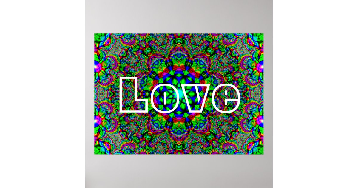 Psychedelic Love Poster | Zazzle