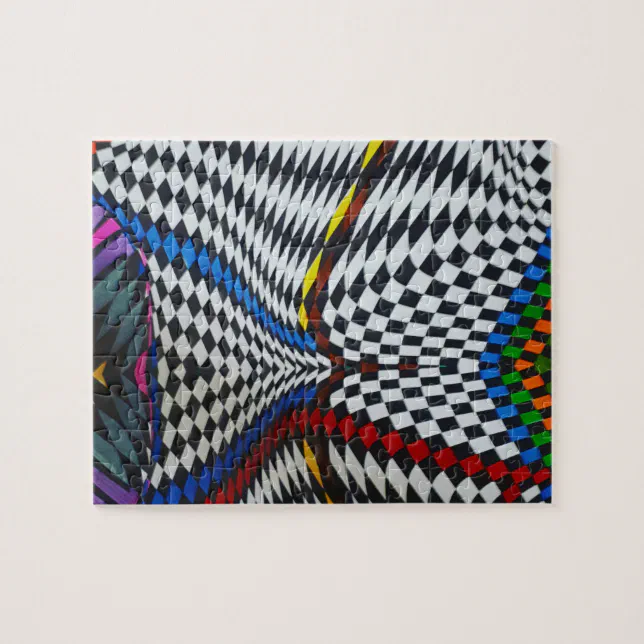 Psychedelic Optical Illusion Jigsaw Puzzle | Zazzle