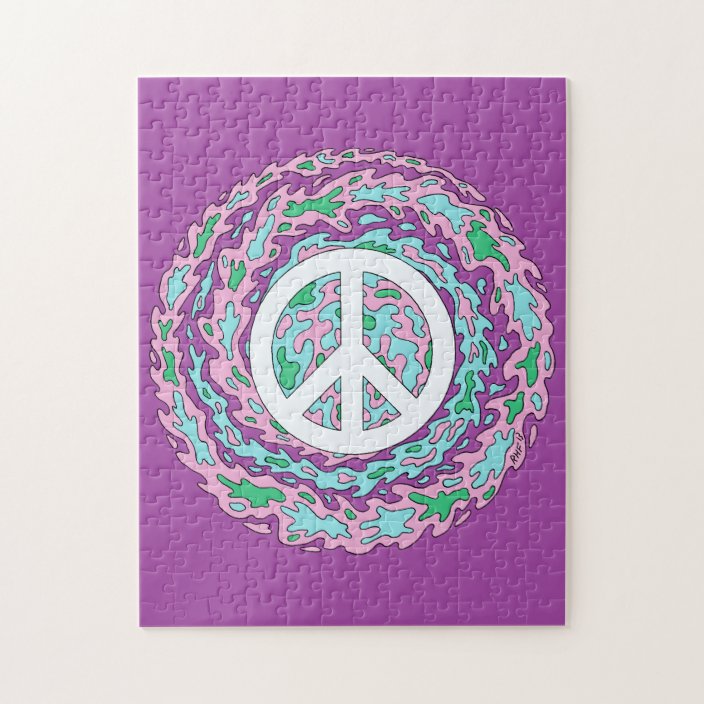 Psychedelic Peace Jigsaw Puzzle | Zazzle.com