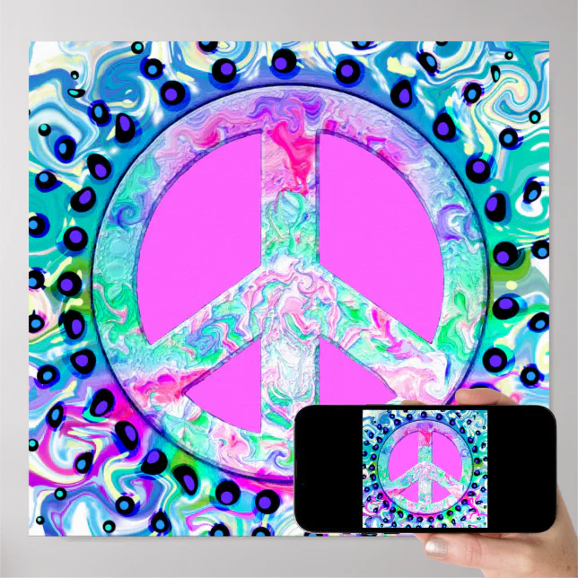 Psychedelic Peace Sign Abstract | Zazzle