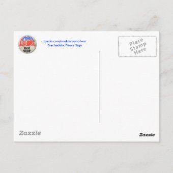 Psychedelic Peace Sign Postcard | Zazzle