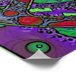 psychedelic peace sign poster | Zazzle