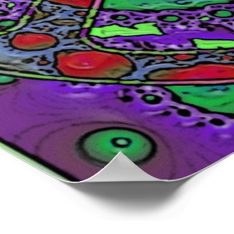 psychedelic peace sign poster | Zazzle