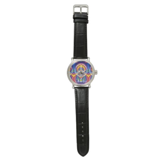 Psychedelic Peace Sign Watch | Zazzle