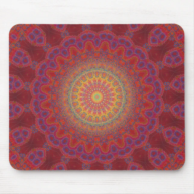 Psychedelic Radial Pattern: Mouse Pad | Zazzle