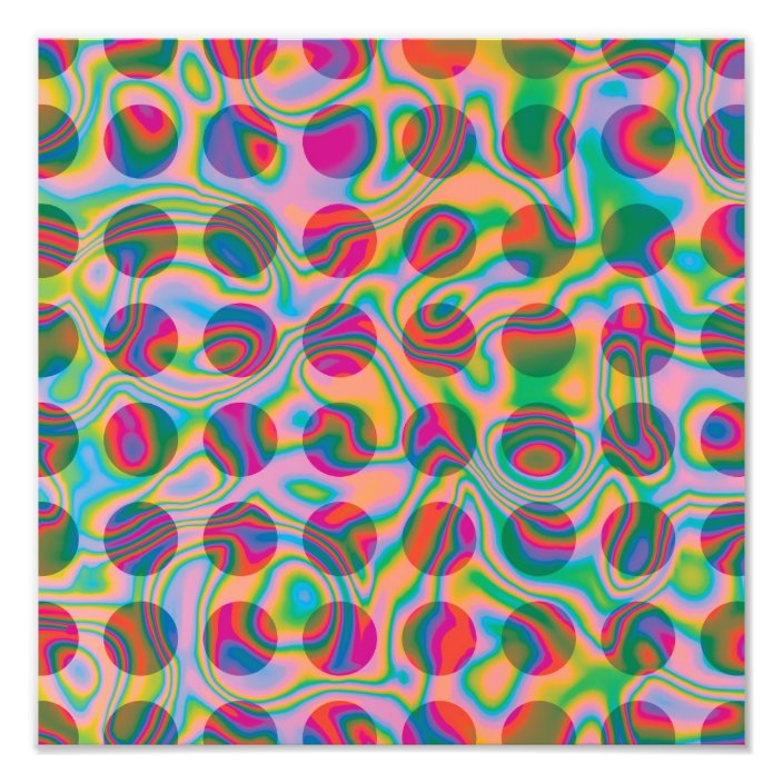 Psychedelic Rainbow Spots Pattern Photo Print | Zazzle.com