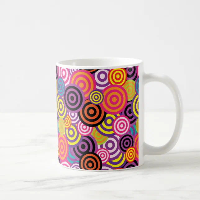 Psychedelic Retro 60s Swirl Design Coffee Cup Mug | Zazzle