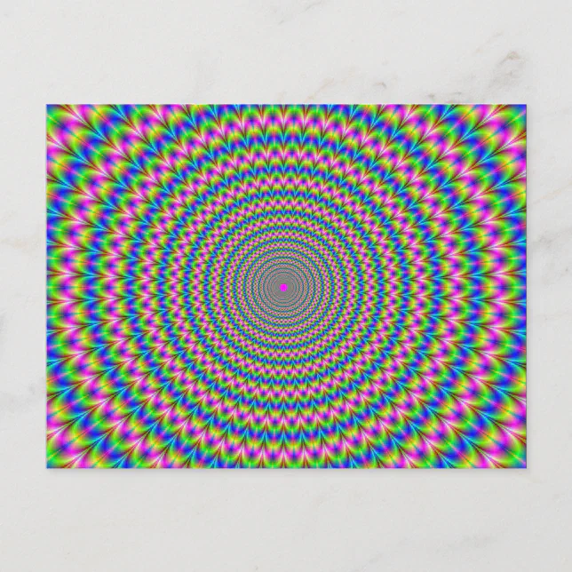 Psychedelic Rings Postcard | Zazzle