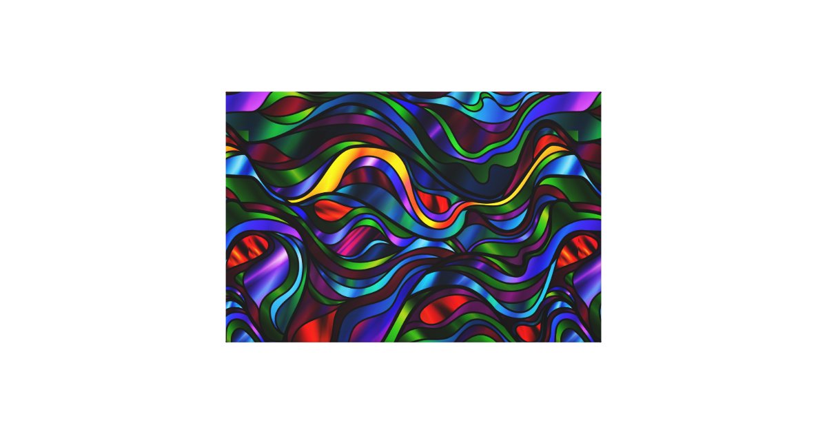 Psychedelic Stained Glass Abstract Canvas Print | Zazzle.com