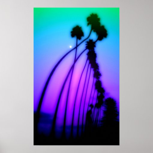 Psychedelic Sunset Poster | Zazzle
