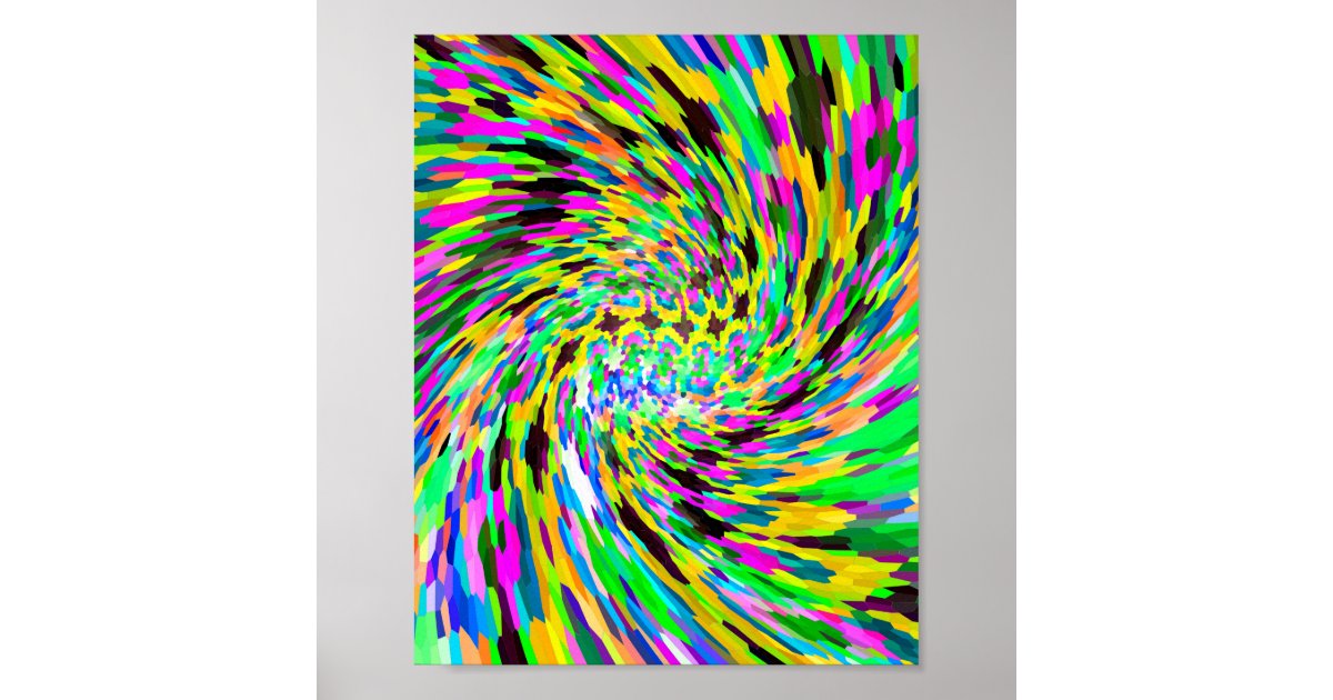 Psychedelic vortex poster | Zazzle