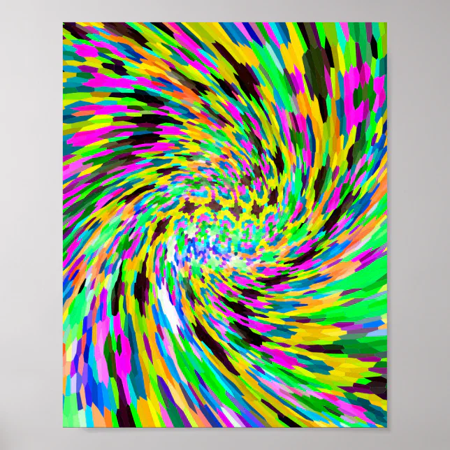 Psychedelic vortex poster | Zazzle