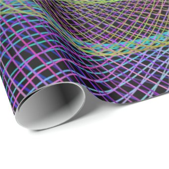 Psychedelic Webbed Spiral Wrapping Paper | Zazzle