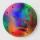 Psychedelic Woman Face Large Clock | Zazzle
