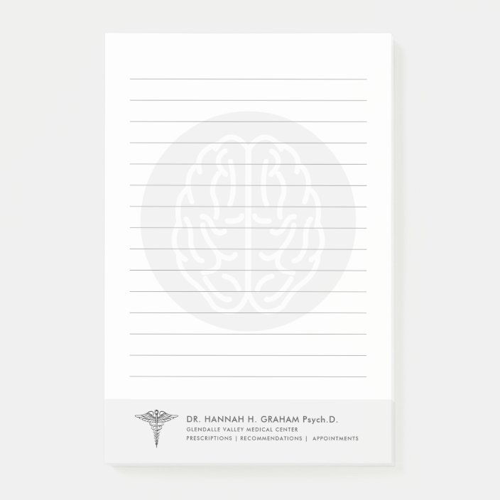 Psychiatrist Psychologist Customizable Lined Post-it Notes | Zazzle.com