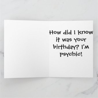 Psychic birthday card by ParanormalPrints | Zazzle